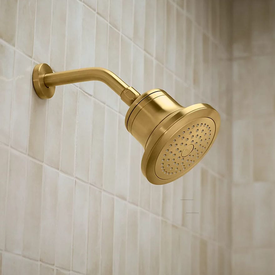 Wall-mounted shower head - CINQ™ - Kohler - round / rain