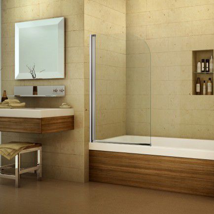 Fixed bath screen - PRB1 - ottofond - tempered glass / frameless