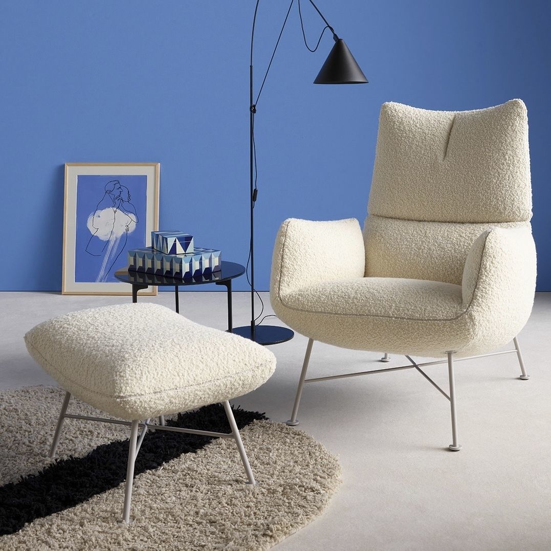 Contemporary armchair - JALIS LOUNGE - COR - fabric / leather / with ...