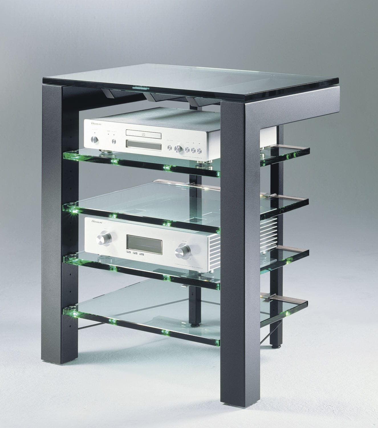 Contemporary hi-fi cabinet - FOCUS 72 - Schroers & Schroers - glass ...