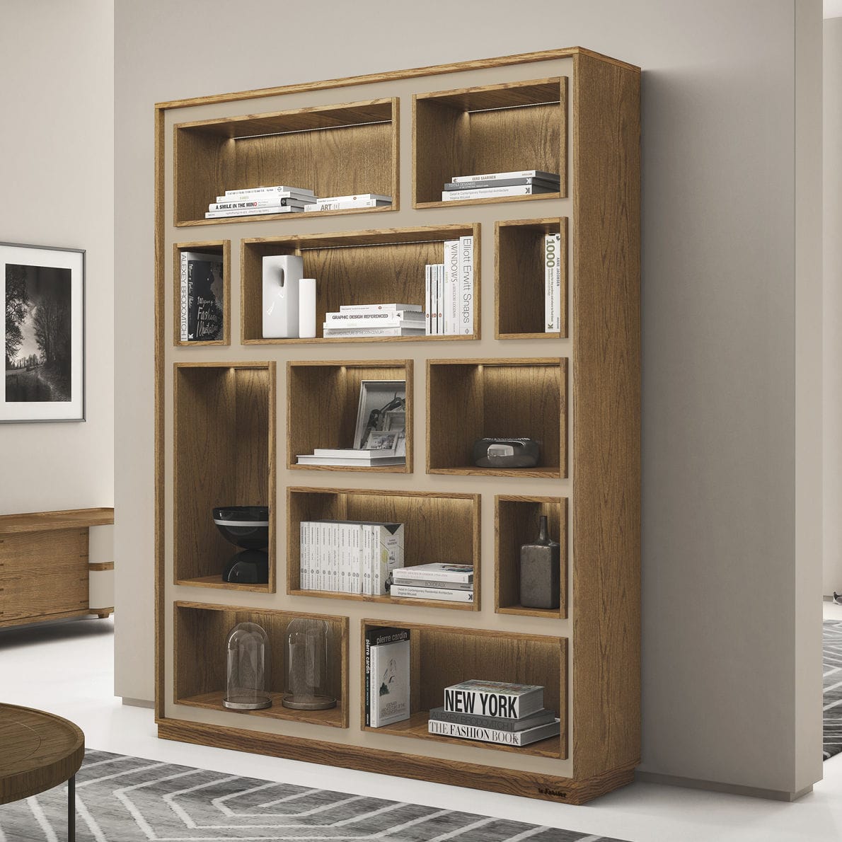 Free-standing bookcase - VEDA - LE FABLIER - contemporary / lacquered ...