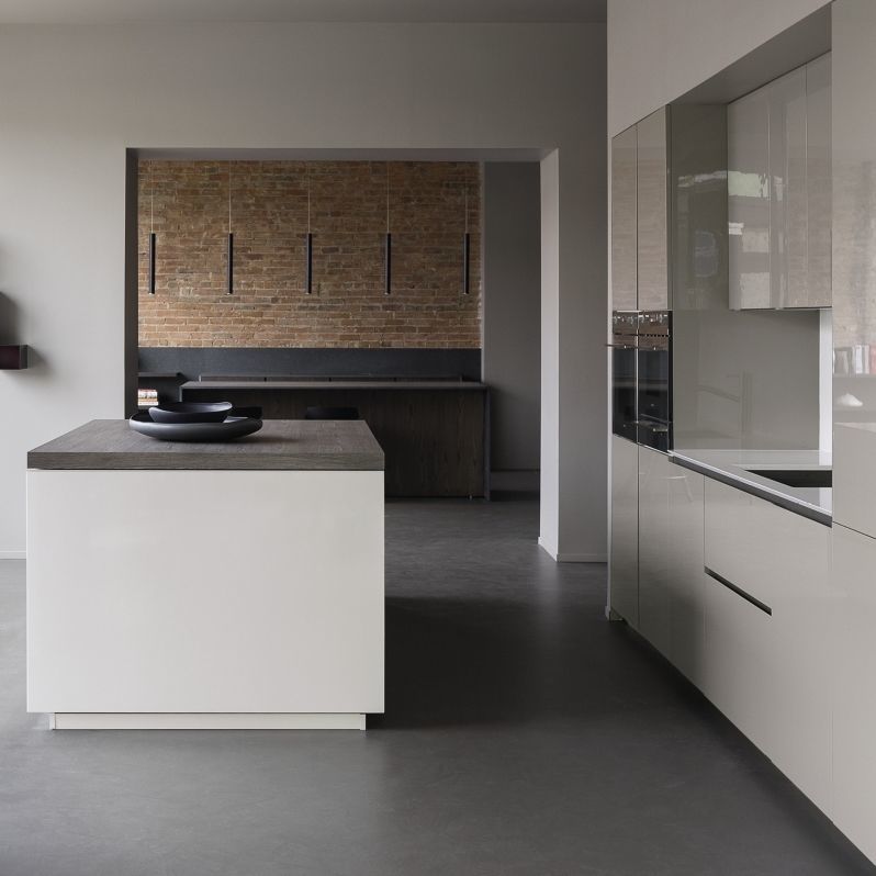 Contemporary kitchen - VIVA - MAISTRI - HPL / island / L-shaped