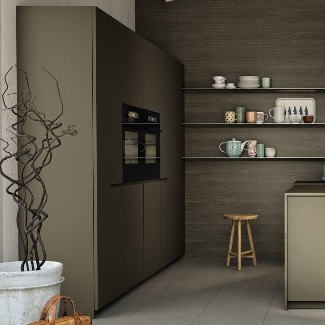 Contemporary storage cabinet for kitchen - ARENA - MAISTRI - HPL / furnace