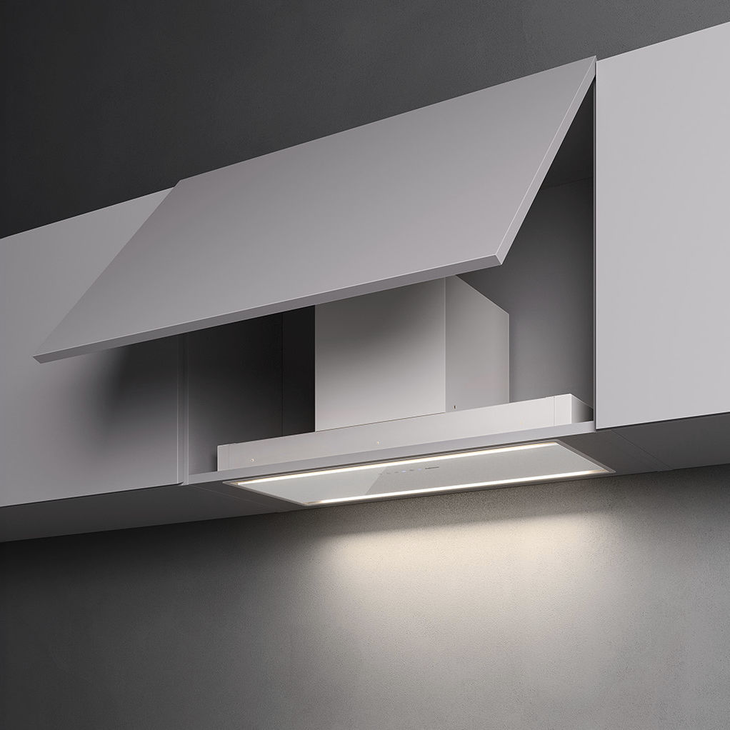 Built-in range hood - Parallel - falmec - ducted / with built-in lighting / remote-controlled