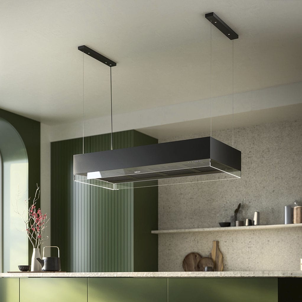 Island range hood - Vetra - falmec - ductless / with built-in lighting ...