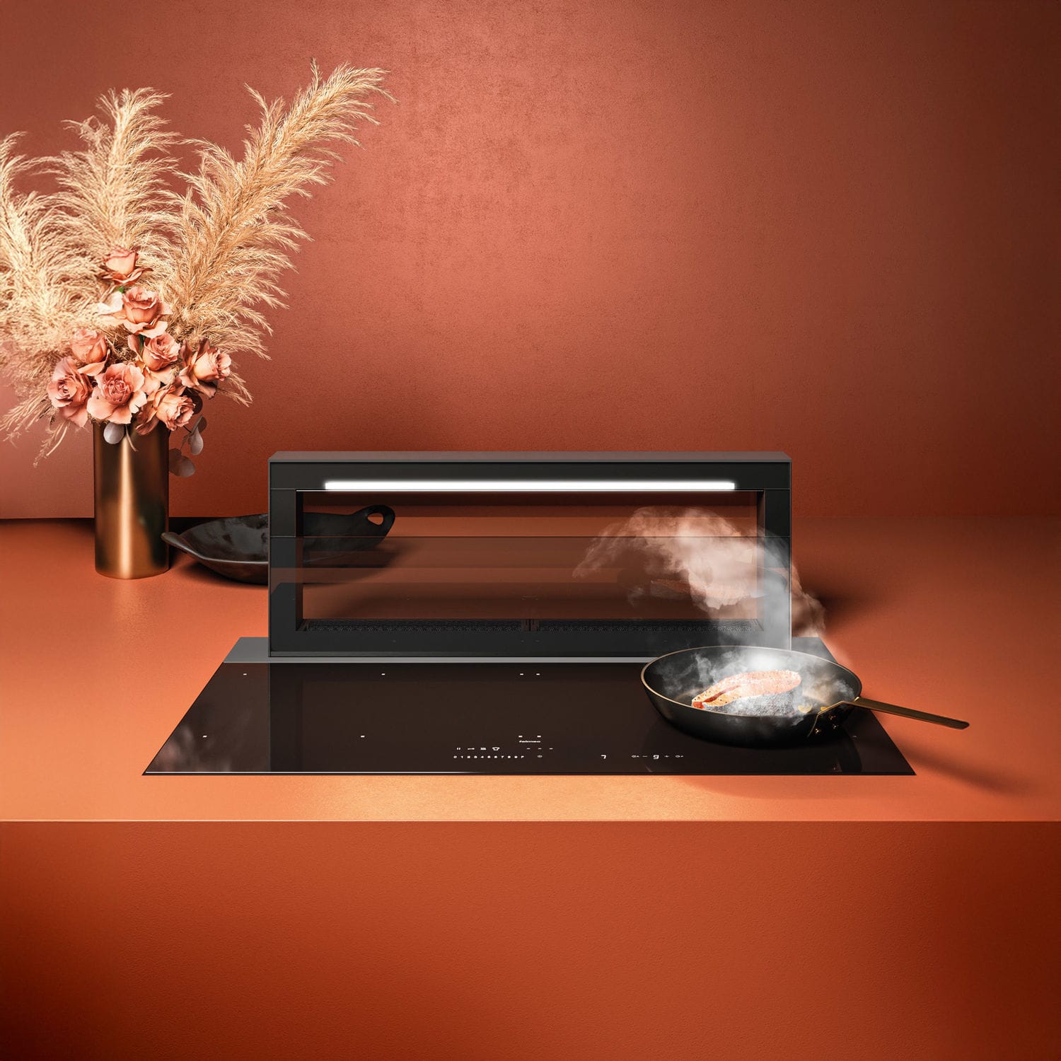 Induction cooktop - Level One - falmec - 4 burner / built-in / with ...