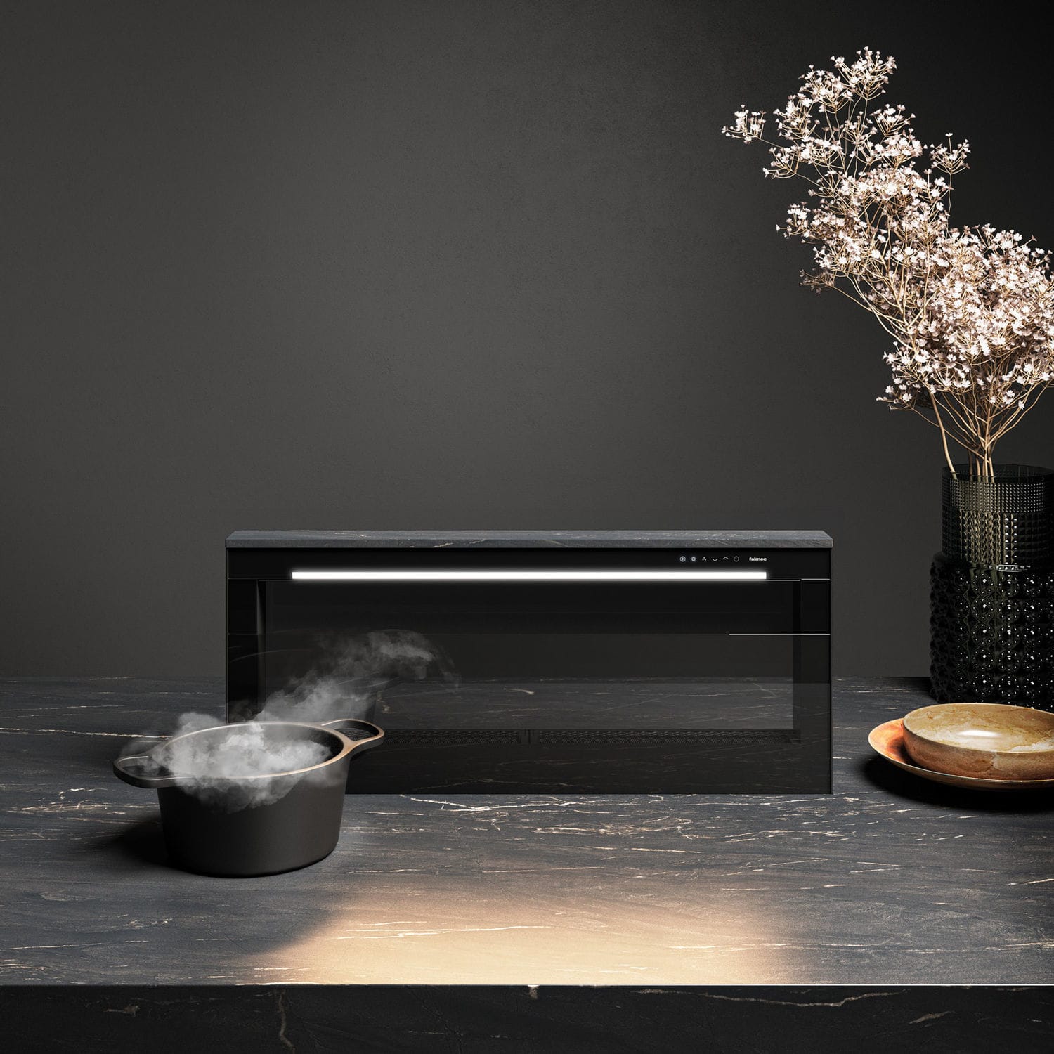 Downdraft extractor - Level Invisible - falmec - low-noise / with built ...