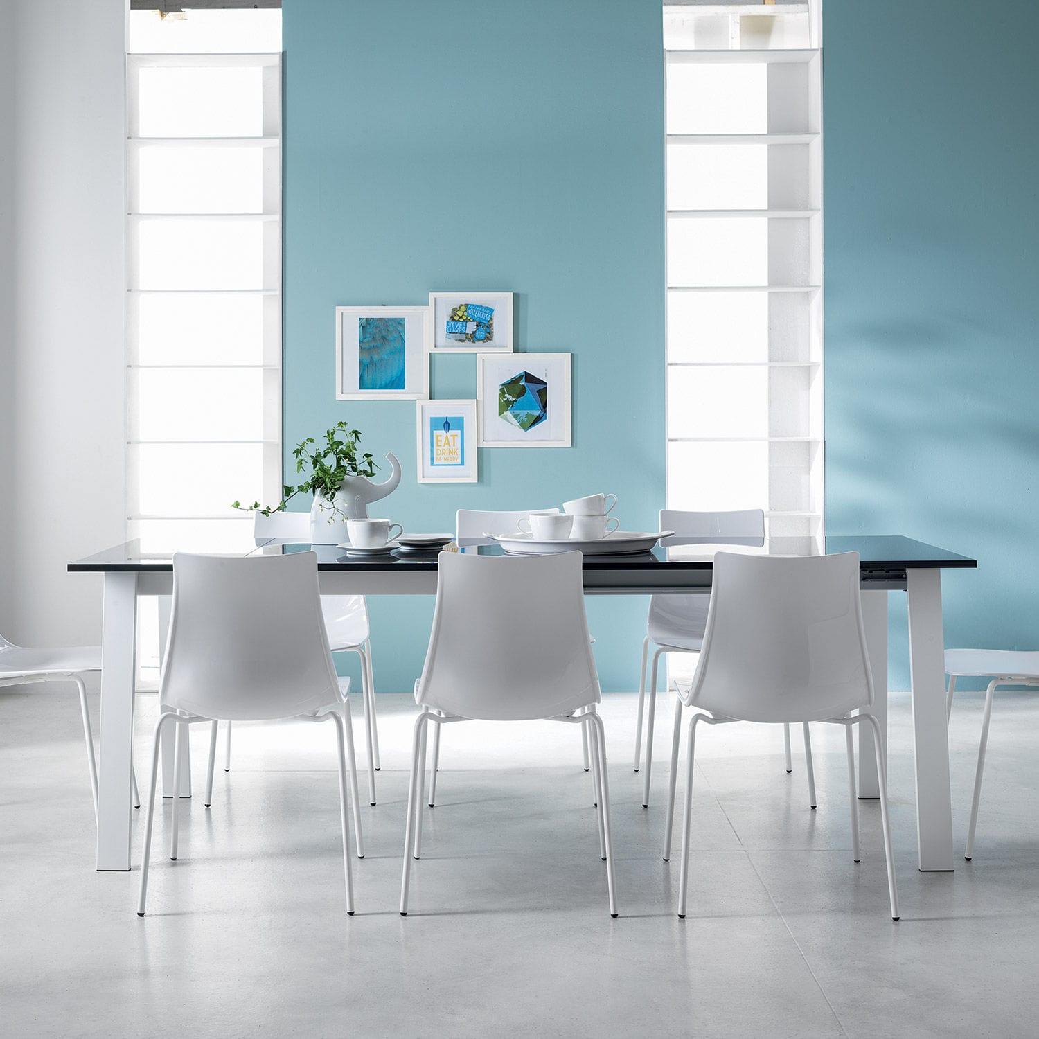 Contemporary dining table - DELTA - STOSA CUCINE - melamine / Fenix NTM ...