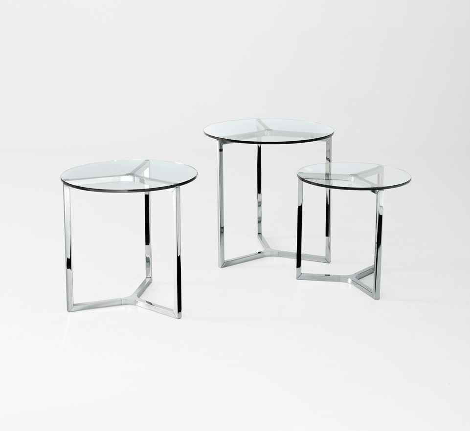 Contemporary side table - RAJ 2 - Gallotti&Radice - glass / aluminum ...