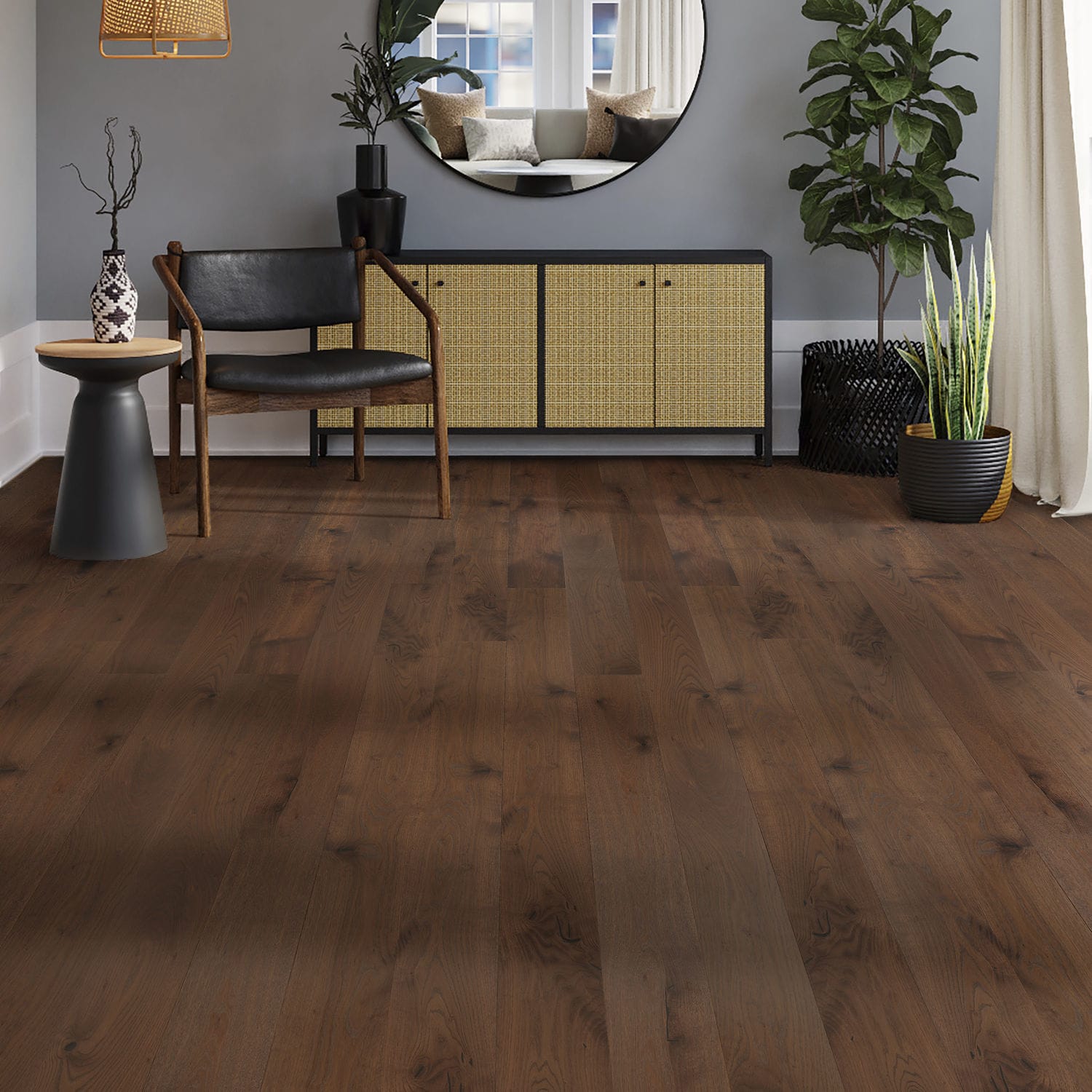 Engineered parquet floor - THERMO 175° - UNIKOLEGNO - oak / ash / chevron