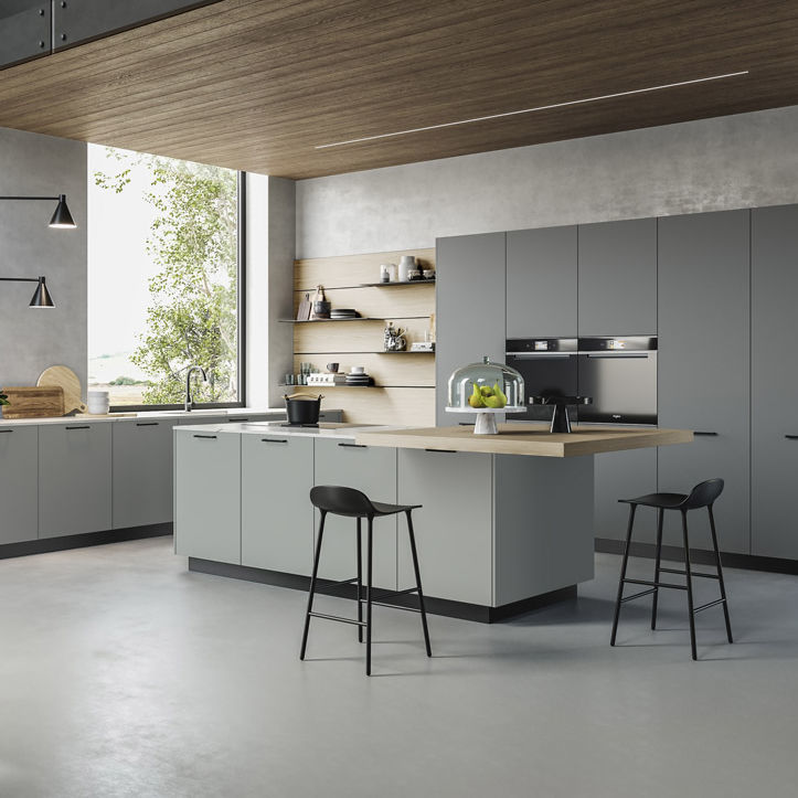 Elm kitchen island - D20 - DOIMO CUCINE - composite / gray