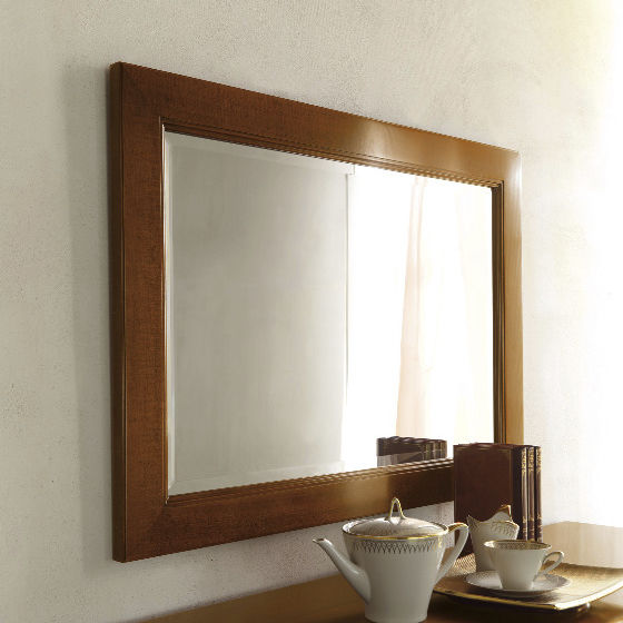 Wall-mounted mirror - DORIAN - ACCADEMIA DEL MOBILE - contemporary / rectangular / solid wood