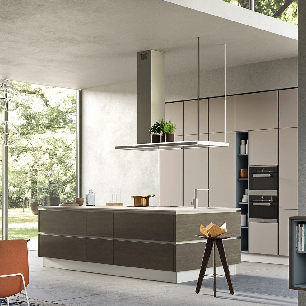 Contemporary kitchen - AINOA 3.0 - Record Cucine - lacquered wood / ash ...