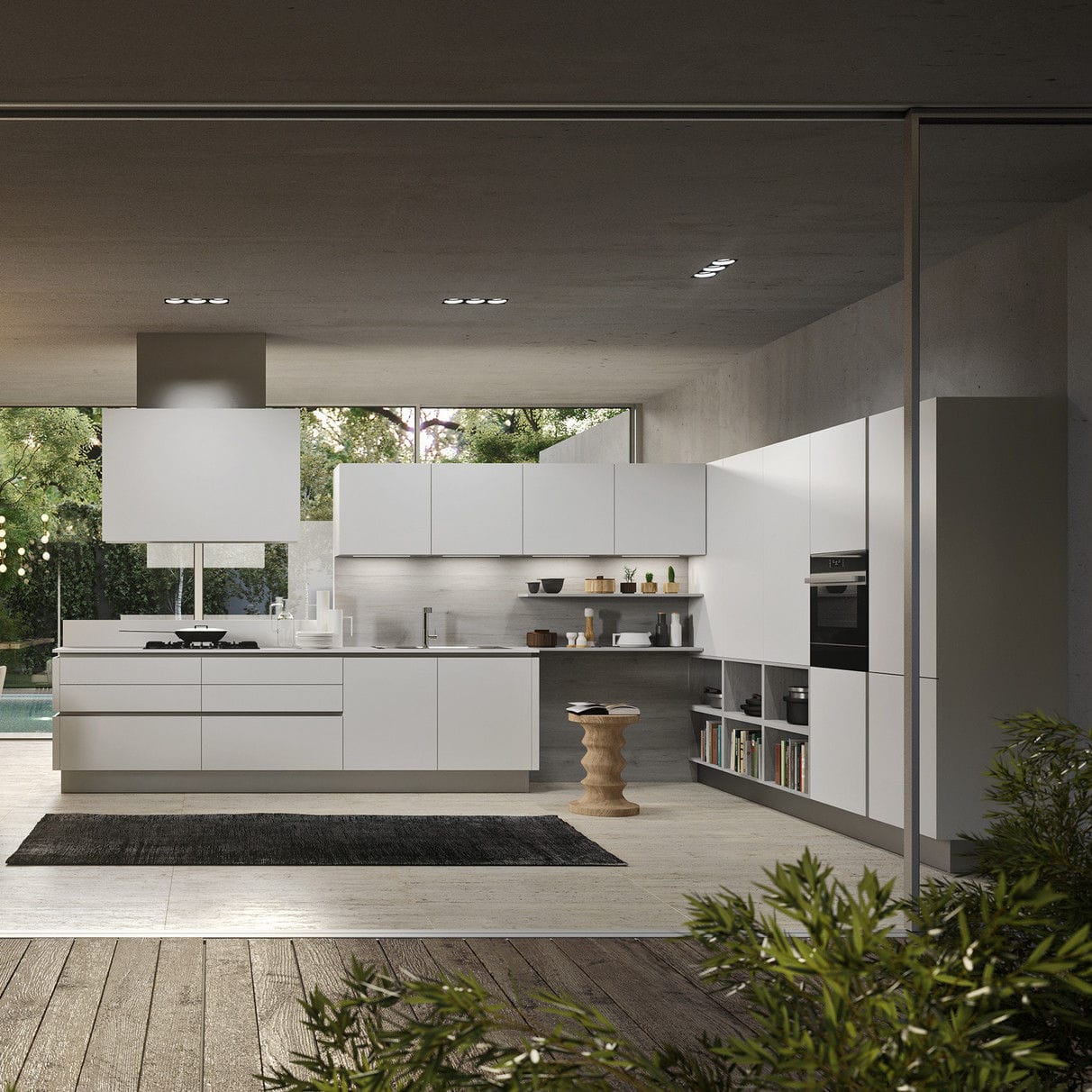 Contemporary kitchen - URBAN 4.0 - Record Cucine - oak / lacquered wood ...