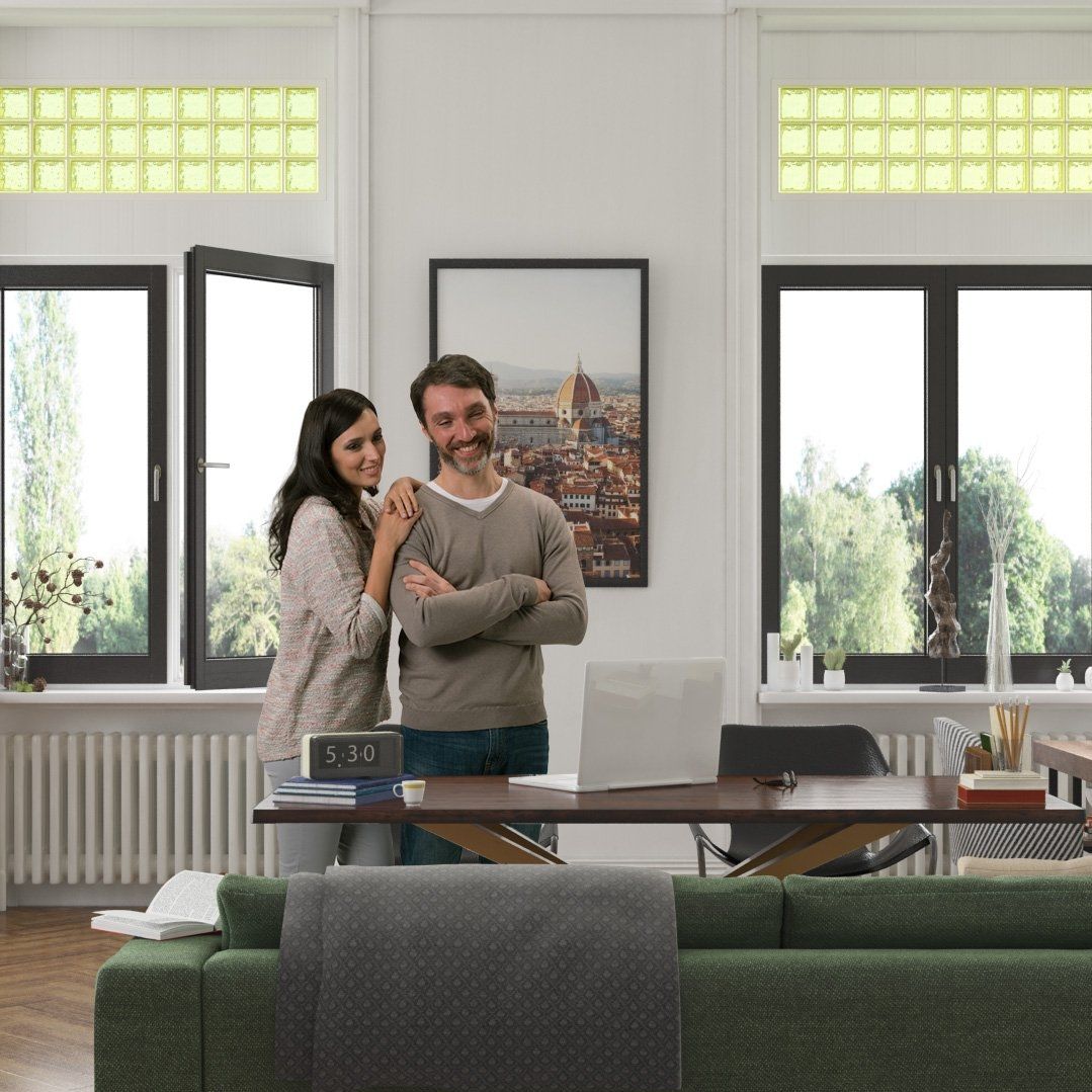 Square glass brick - MG/S VERY NATURAL GREEN - SEVES GLASSBLOCK - for ...