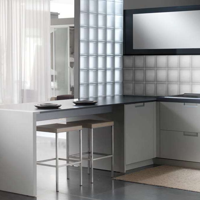 Square glass brick - 884 NUBIO - SEVES GLASSBLOCK - curved / smooth ...