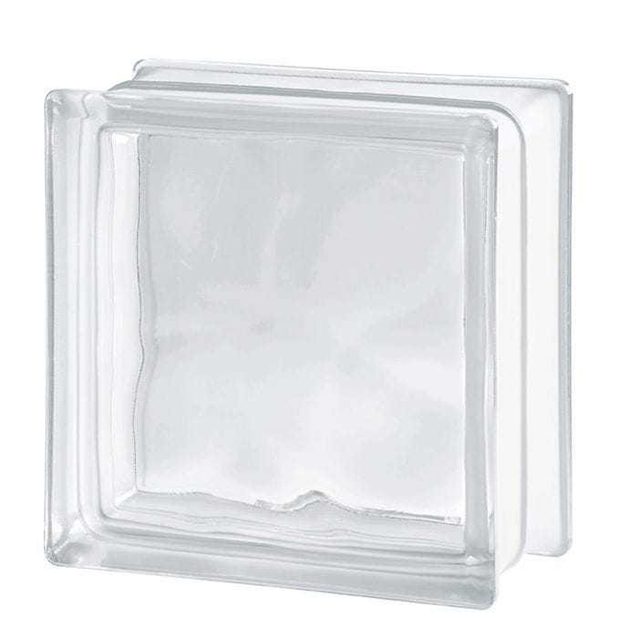 Square glass brick - 1919/10 30F WAVE - SEVES GLASSBLOCK - smooth / for ...