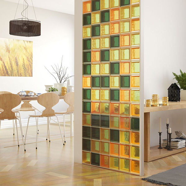 Square glass brick - MG/S MINI APRICOT - SEVES GLASSBLOCK - satin ...