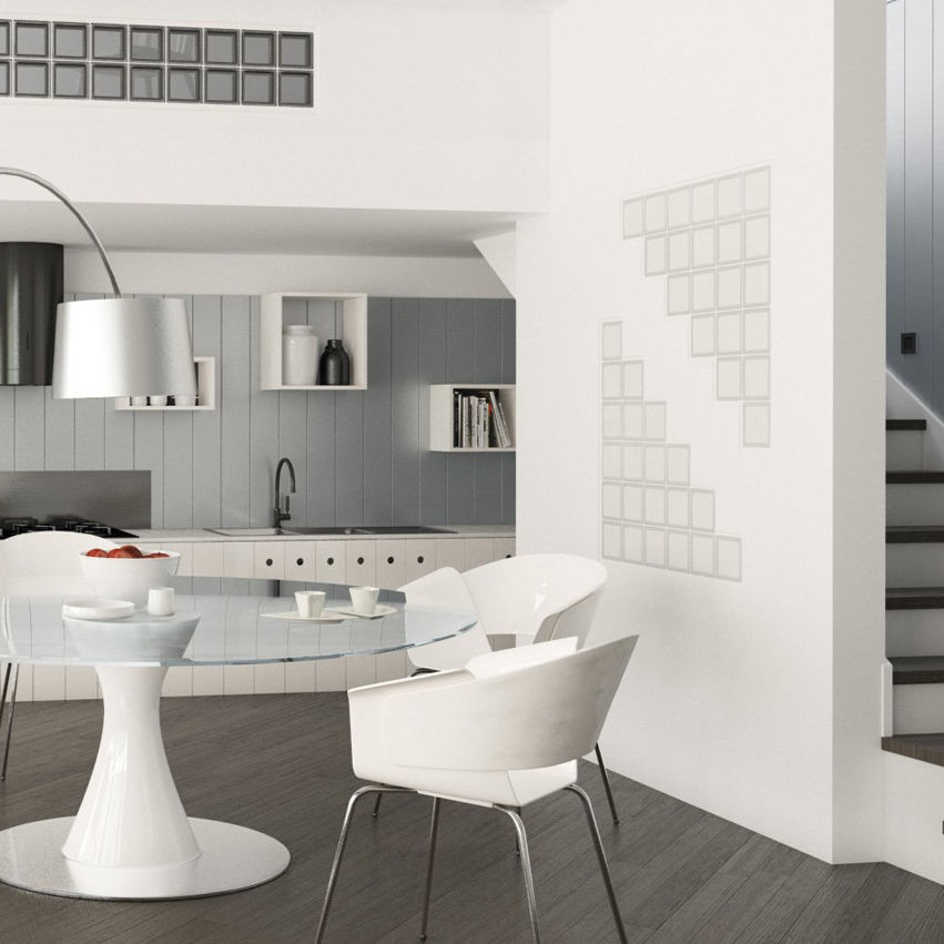 Square glass brick - MG/S WHITE 100% - SEVES GLASSBLOCK - metallized ...