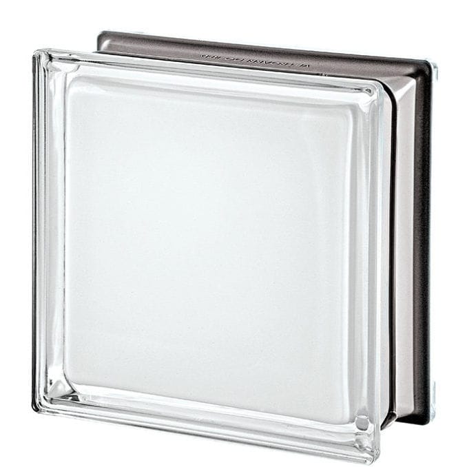 Square glass brick - WHITE Q19 - SEVES GLASSBLOCK - smooth / metallized ...