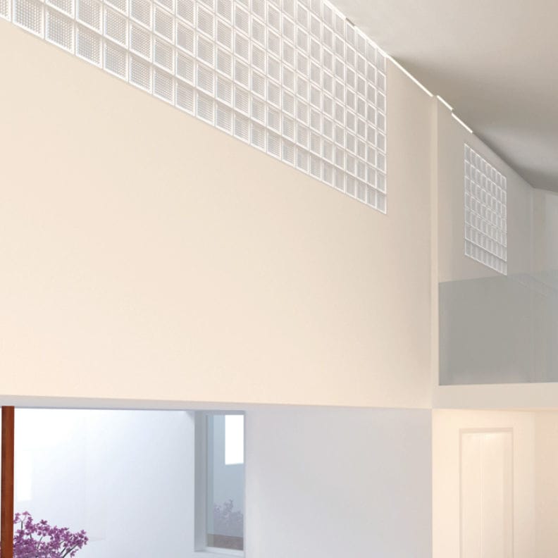 Square glass brick - 883ALPHA - SEVES GLASSBLOCK - for interior walls