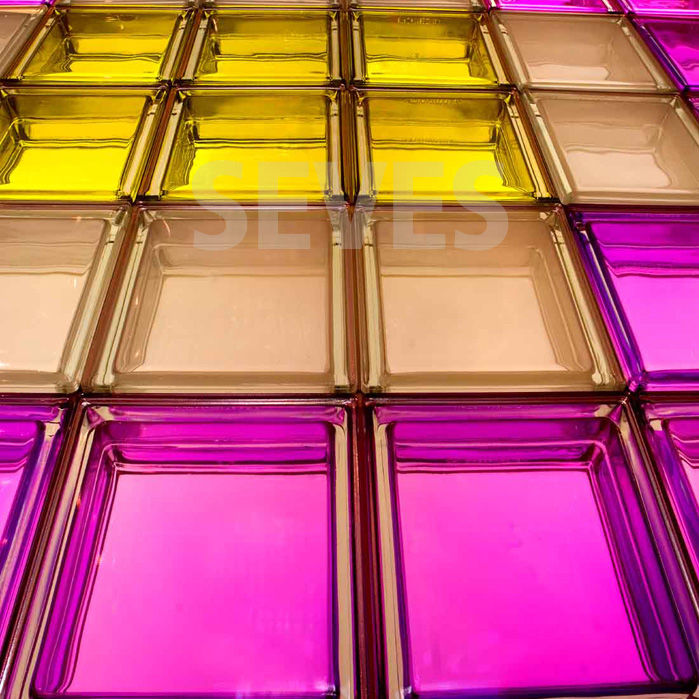 Square glass brick - TORMALINA Q19 - SEVES GLASSBLOCK - smooth ...