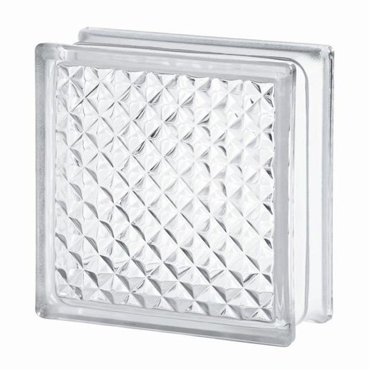 Square glass brick - CLEAR 1919/8 INCA - SEVES GLASSBLOCK - sandblasted ...