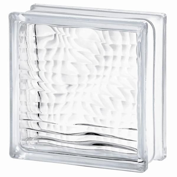 Square glass brick - CLEAR 1919/8 OPTICAL - SEVES GLASSBLOCK - embossed ...