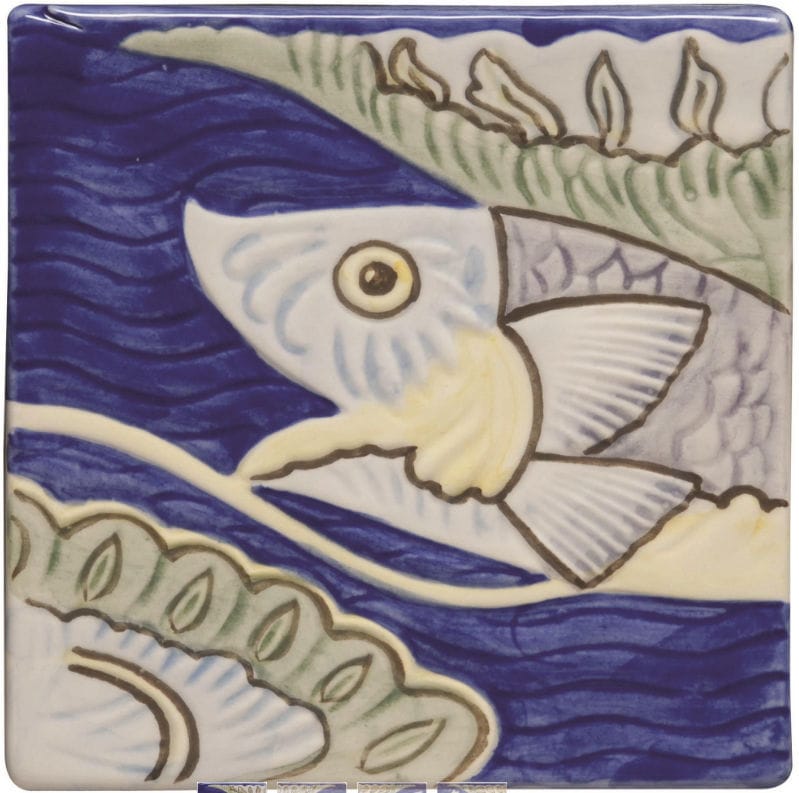 Indoor tile / wall / ceramic / rectangular - FISH FRIEZE by William De ...