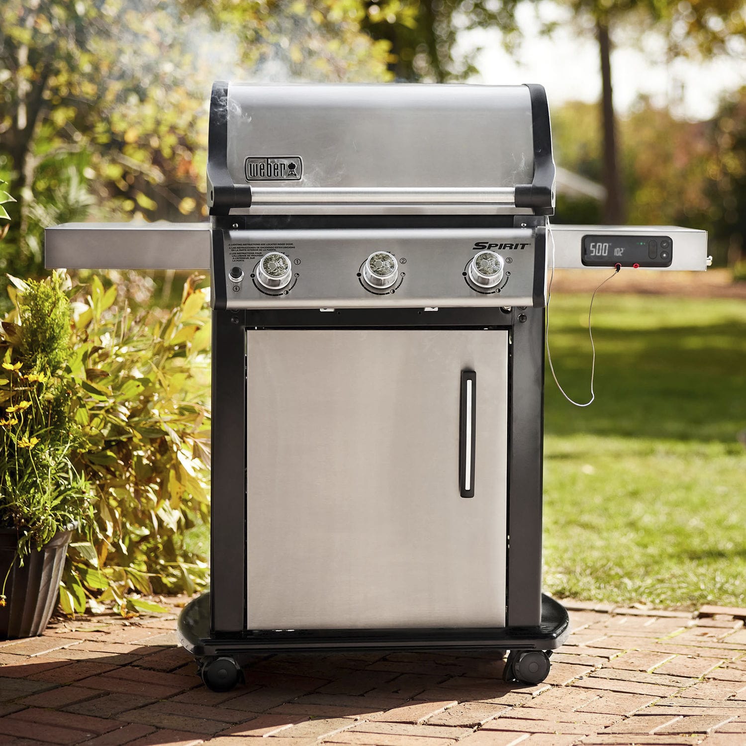 Gas barbecue - SPIRIT SX-315 SMART - Weber USA - on casters / stainless ...