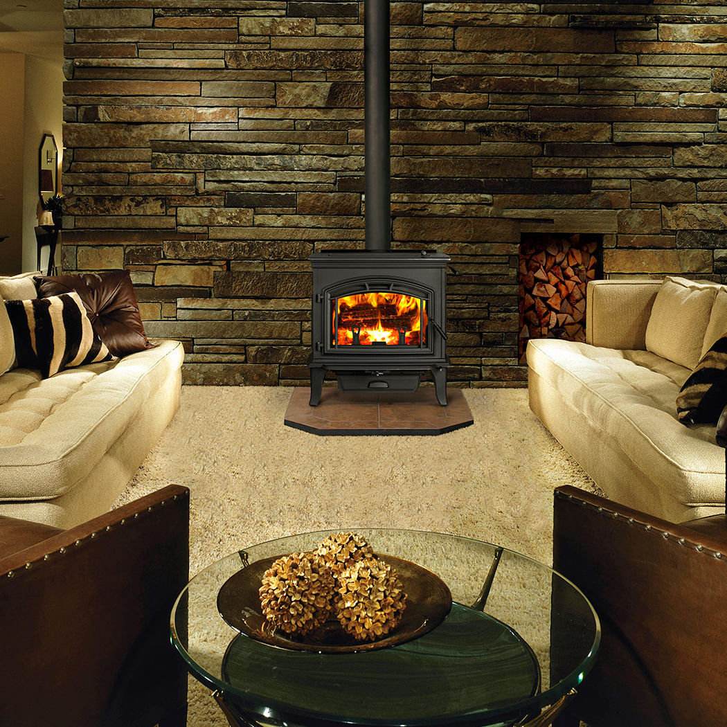 Wood heating stove - EXPLORER III - QUADRA-FIRE - 20 kW...50 kW ...