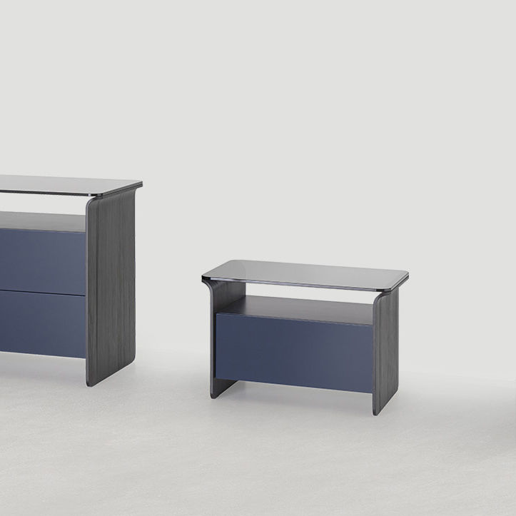 Contemporary bedside table - NOTA - PIANCA - plywood / plywood base ...
