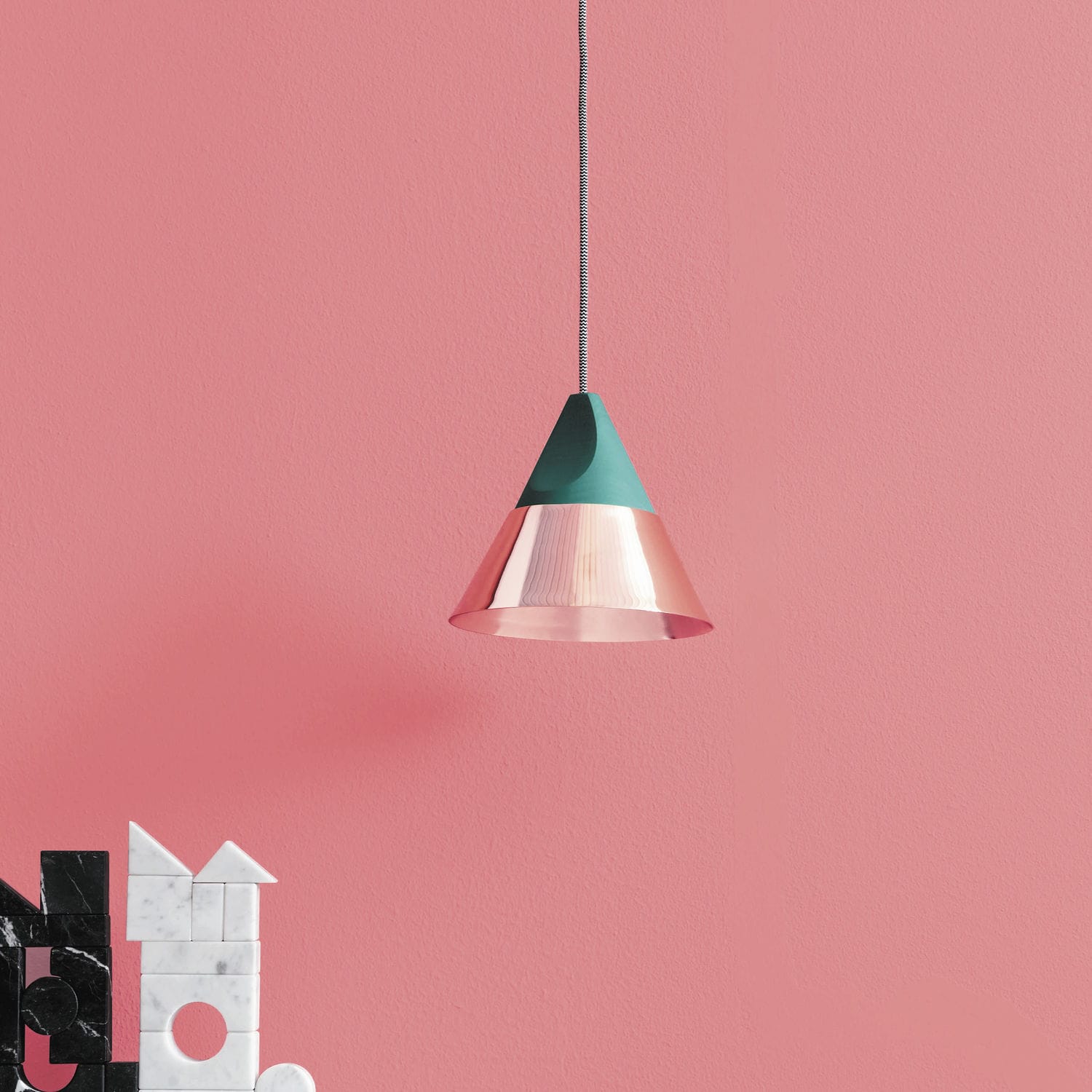 Pendant lamp - Slope - miniforms - lacquered metal / lacquered wood ...