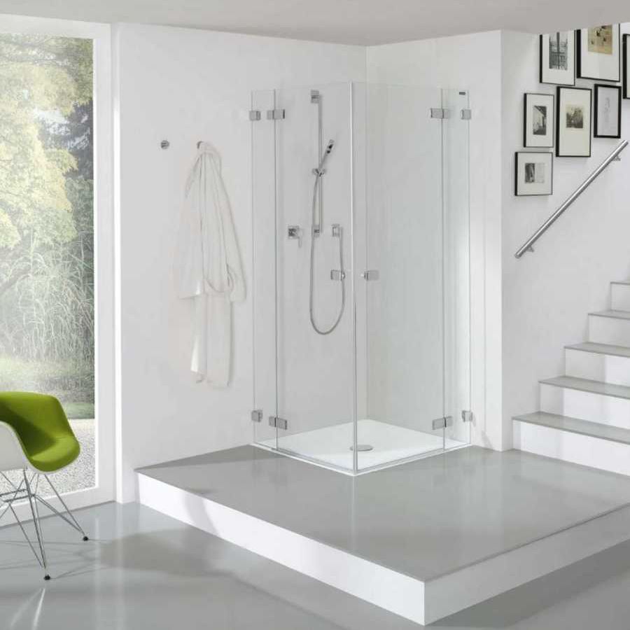 Swing shower screen - COLLECTION 2 - DUSCHOLUX AG - square / corner ...