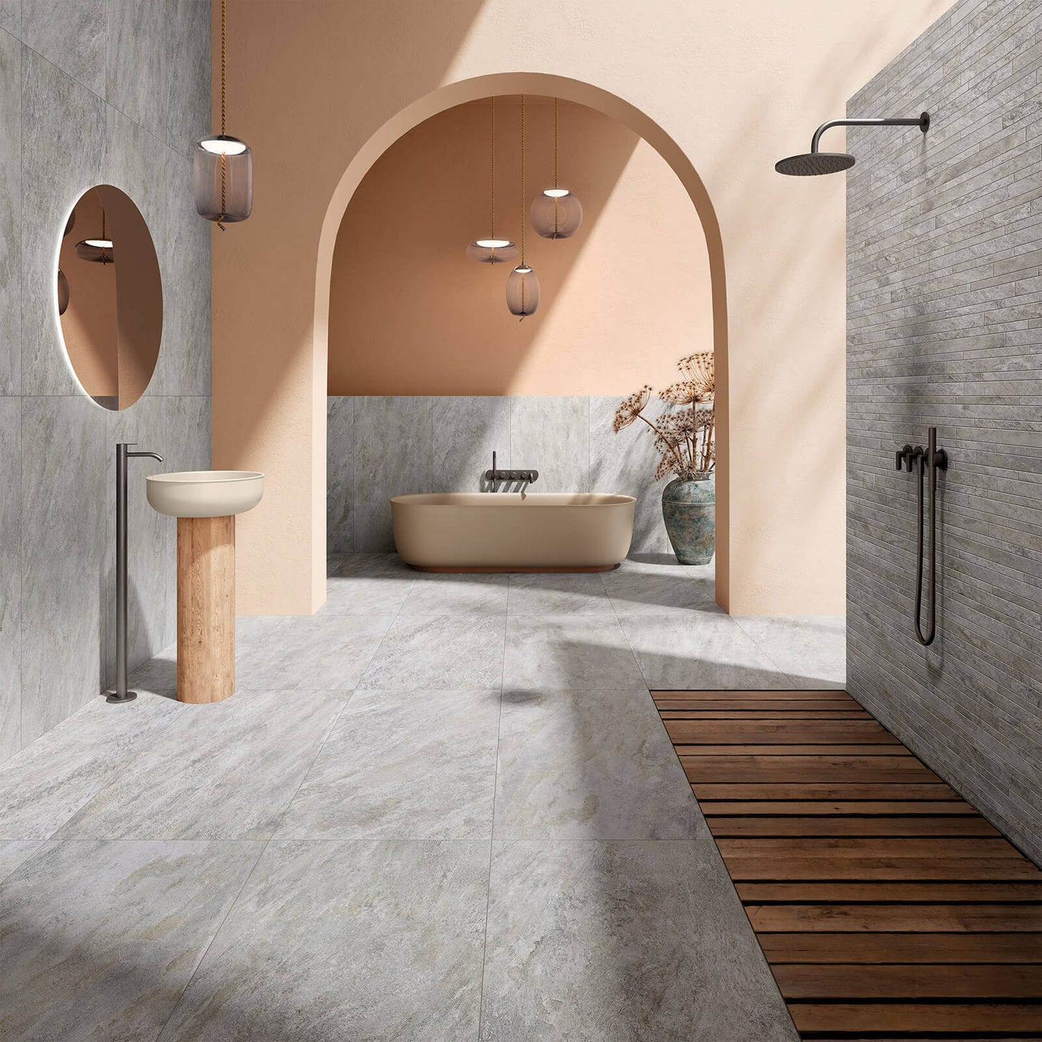 Indoor tile - DS QUARZITE - Abitare La Ceramica - bathroom / living ...