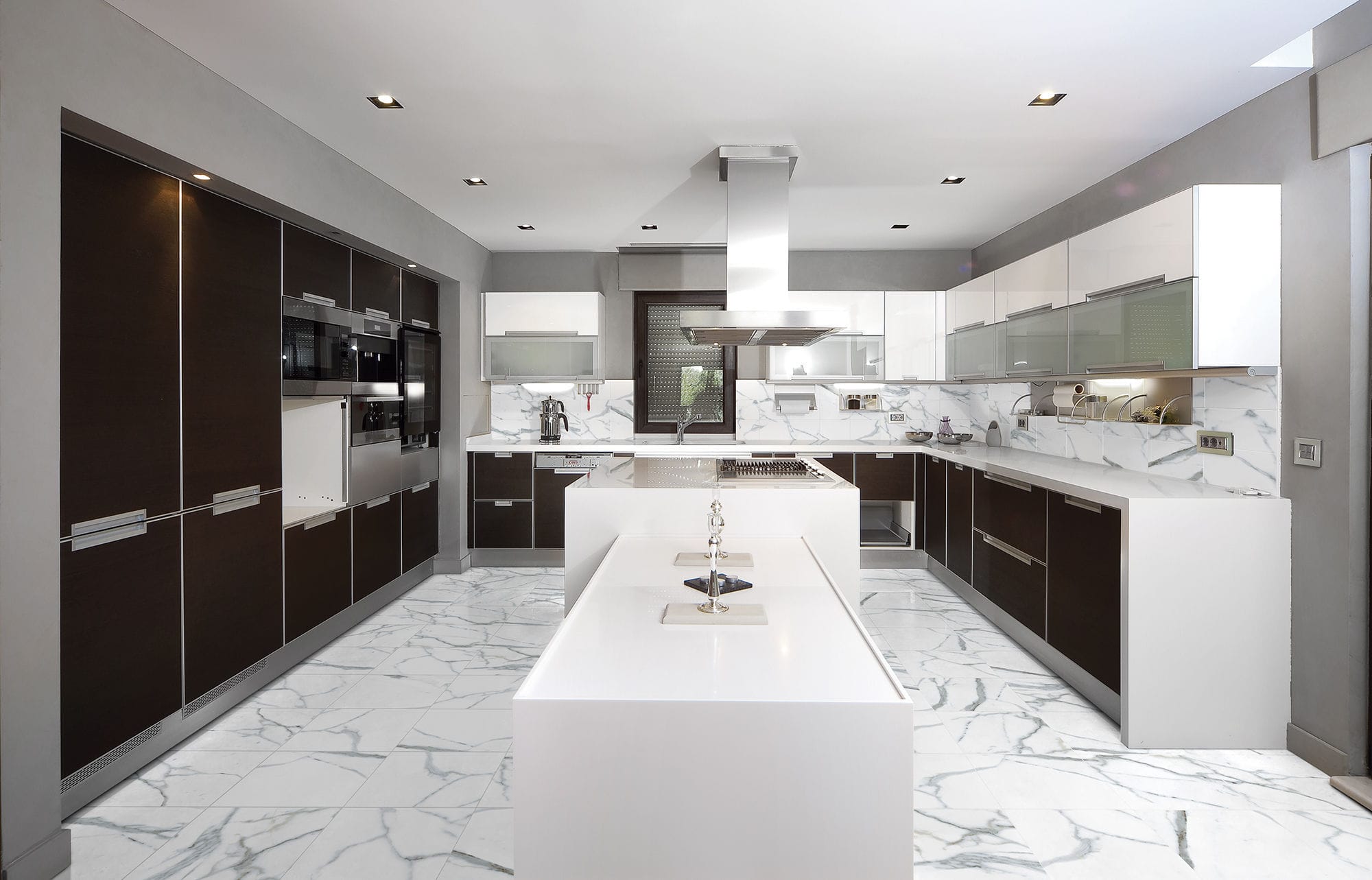 Ceramic tile - CALACATA - Alfagres S.A. - high-gloss / kitchen / floor