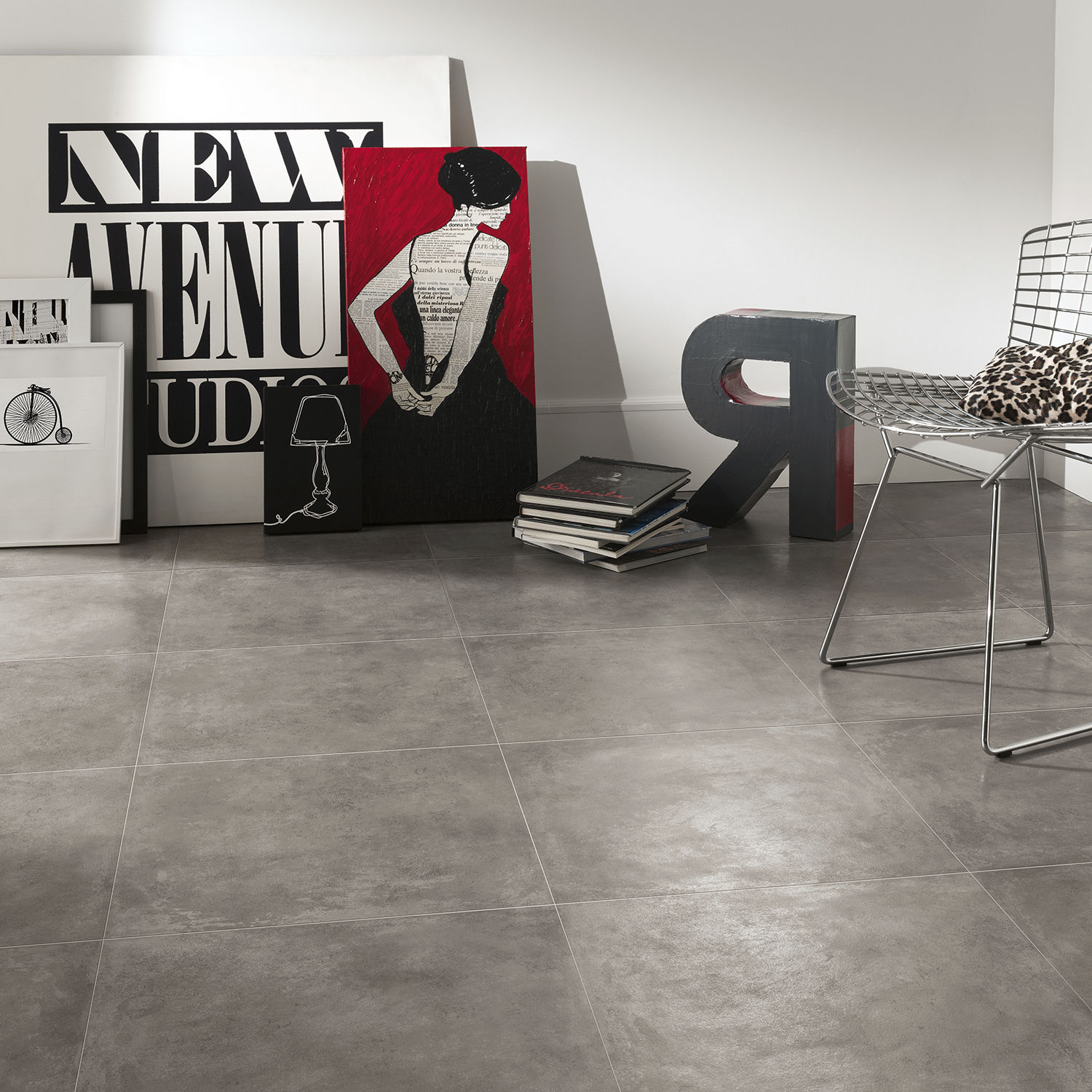 Porcelain stoneware tile - CEMENT - Ceramiche Ascot SpA - polished ...