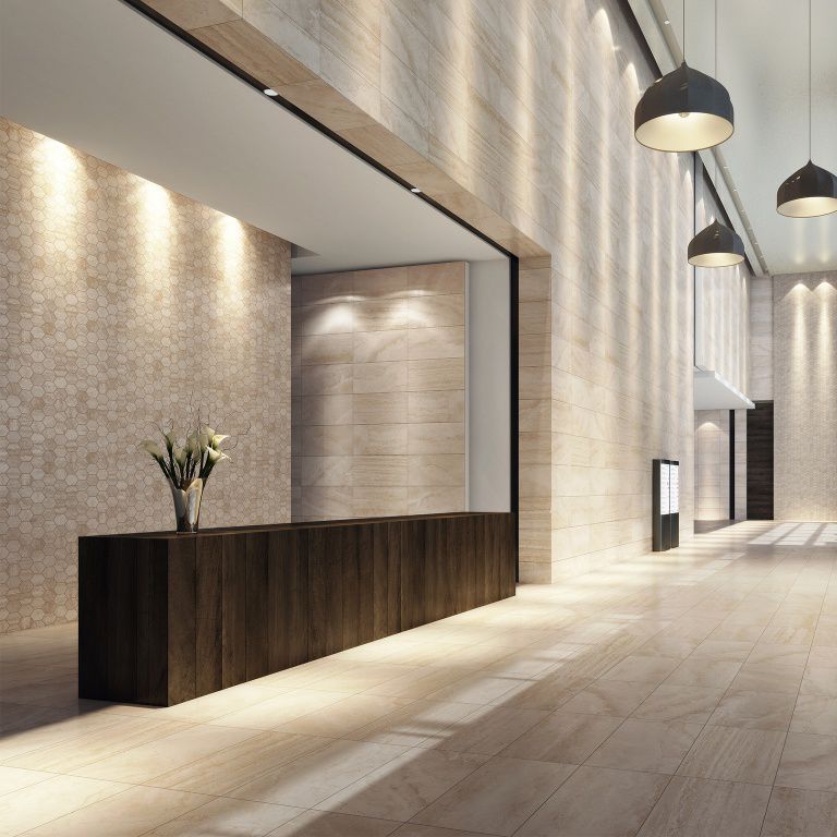 Porcelain stoneware tile - CASTELBIANCO - Interceramic - enameled ...