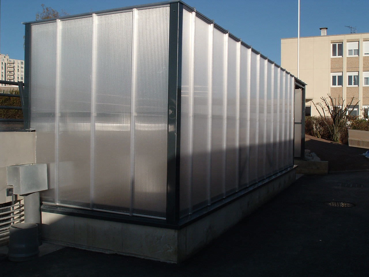 Polycarbonate roof panel - SYSTÈME CONNECTABLE - PSD-Plastiques - for ...