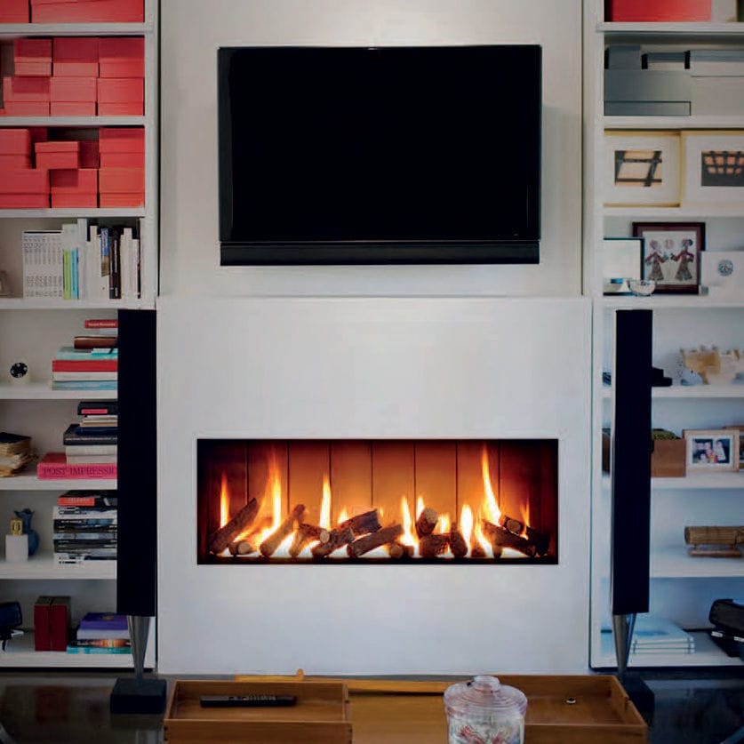 Gas fireplace - MF 125 - Mira Heating Co. Ltd. - built-in / wall ...