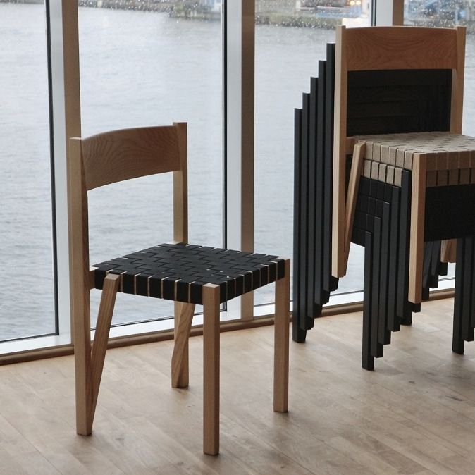 Scandinavian design chair - WINWOOD - David design - fabric / leather ...
