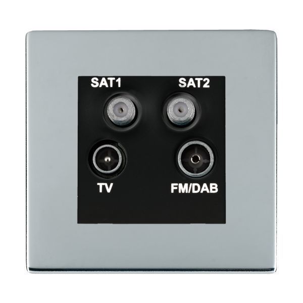 TV socket - SHEER CFX® - Hamilton Litestat - SAT / radio / quadruple