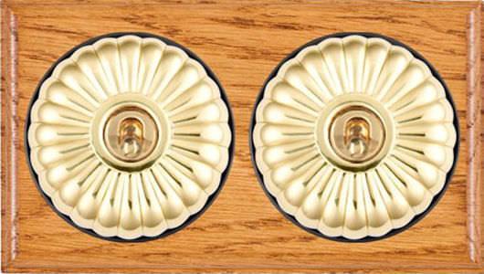 Light switch - BLOOMSBURY - Hamilton Litestat - toggle / recessed / double