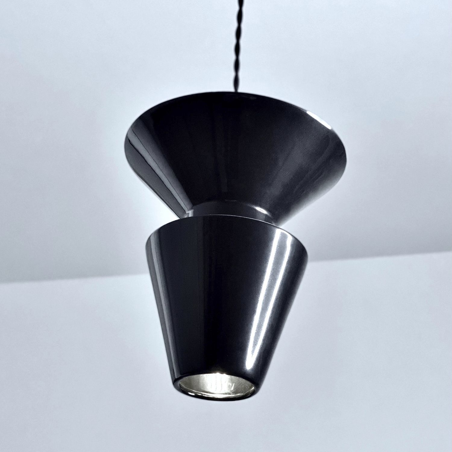 Pendant lamp - TWIN 1.2 - neo - ceramic / minimalist design / corded