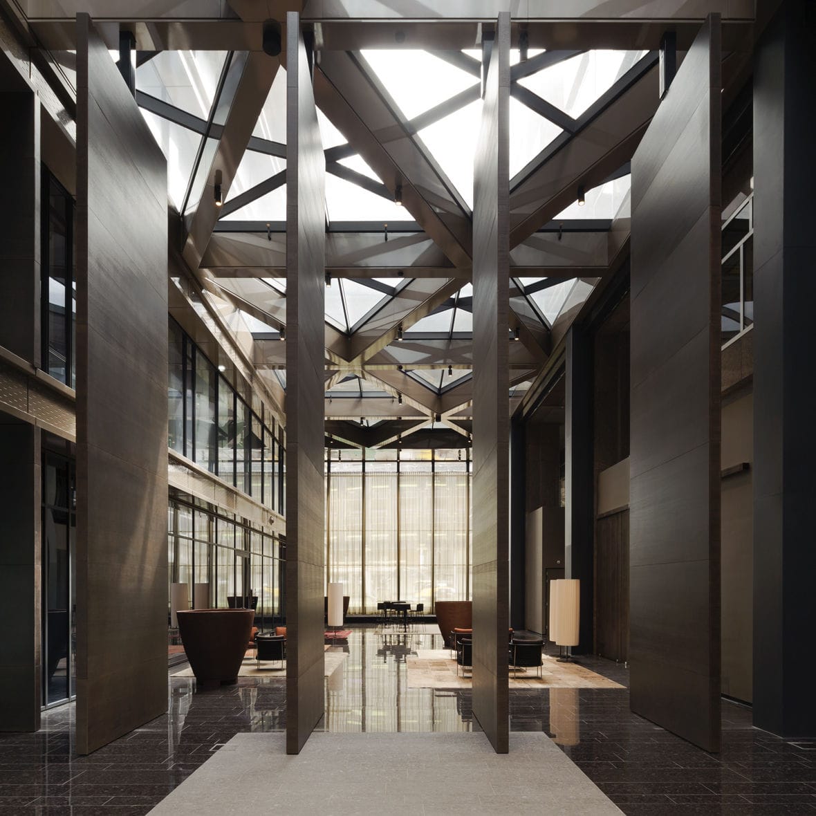 Mobile partition - Atrium Amsterdam - FritsJurgens - wooden ...