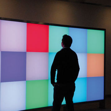 Translucent glass panel - FRAMELESS - Designpanel - colored / for ...
