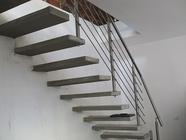 Stainless steel railing - CLASSIC - AT INOX - with bars / indoor / for ...