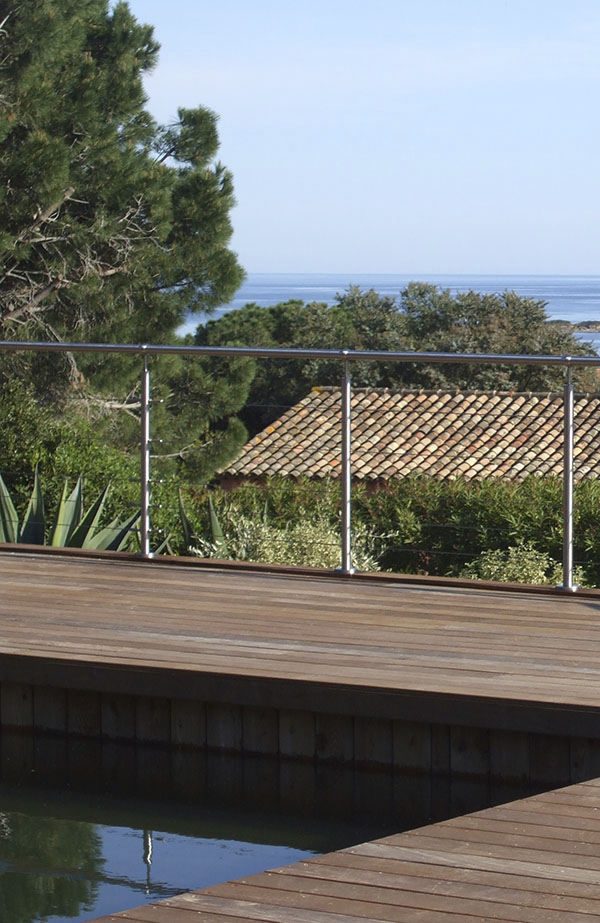 Stainless steel railing - BASTINGAGE - AT INOX - cable / outdoor / for ...