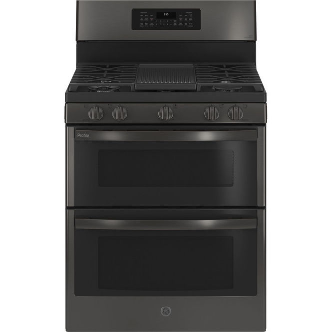 Gas range cooker - PGB965BPTS - general electric - 4 burner / 2 oven ...