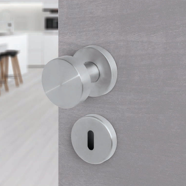 Contemporary door knob - FIXO - APC - stainless steel